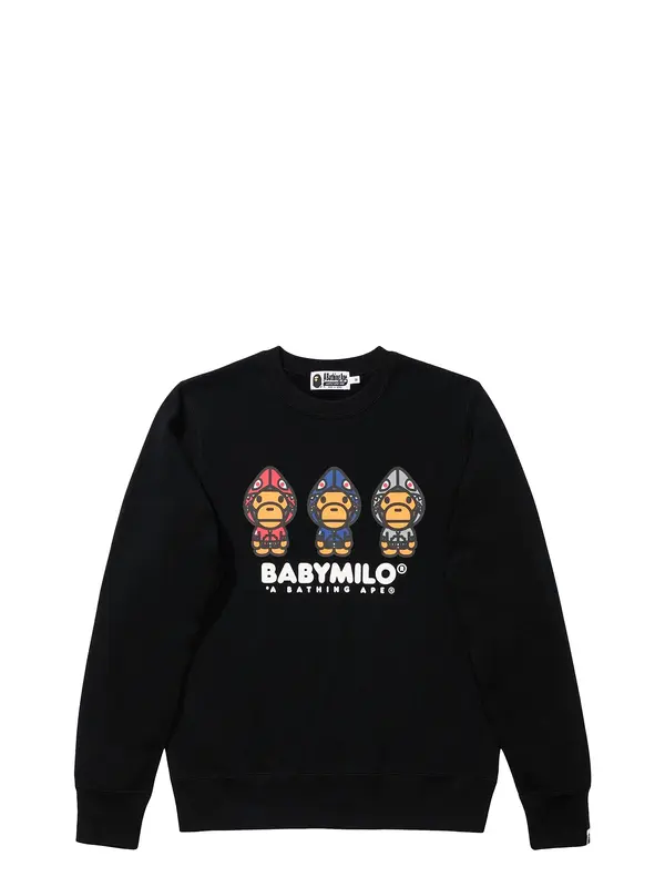 A BATHING APE Crewneck With Graphic - Black