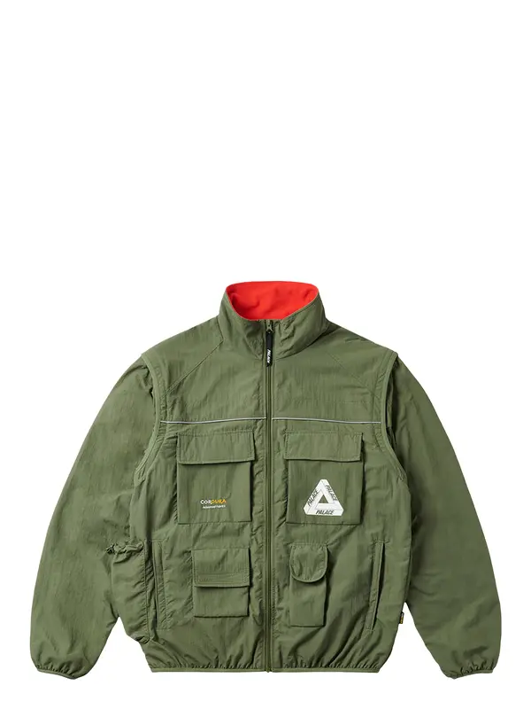 PALACE Cordura Rs Zip Off Jacket - Green
