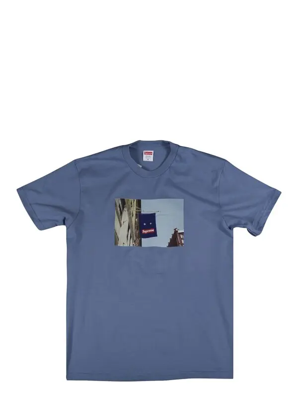 Supreme Banner T-shirt 'slate - Blue