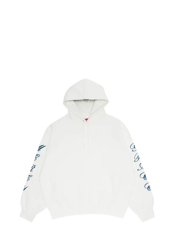 Supreme Patches Spiral Hooded Sweatshirt - White