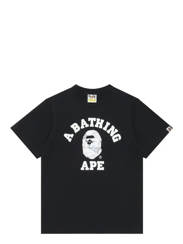 A BATHING APE Space Camo College Tee - Black
