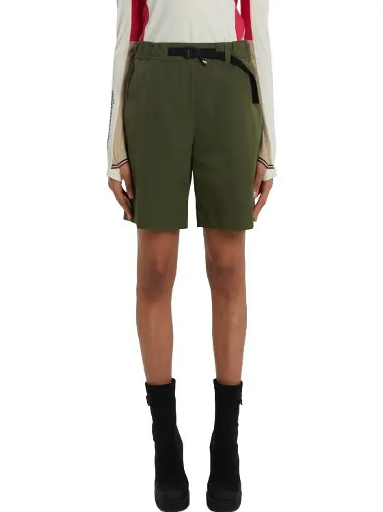 Moncler Water Repellent Technical Stretch Nylon Shorts - Military Green