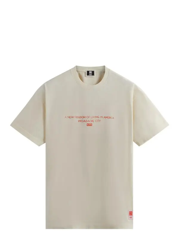 Kith For Frank Lloyd Wright Foundation Drawing Tee 'sandrift - Cream