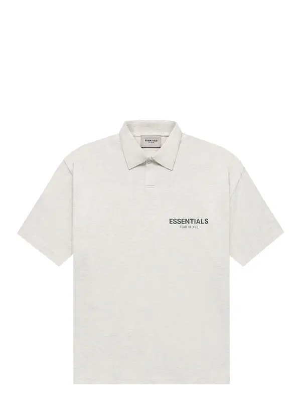 Fear Of God Short-sleeve Polo 'light Heather Oatmeal - Cream