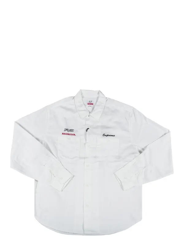 Supreme X Honda Fox Racing Work Shirt - White