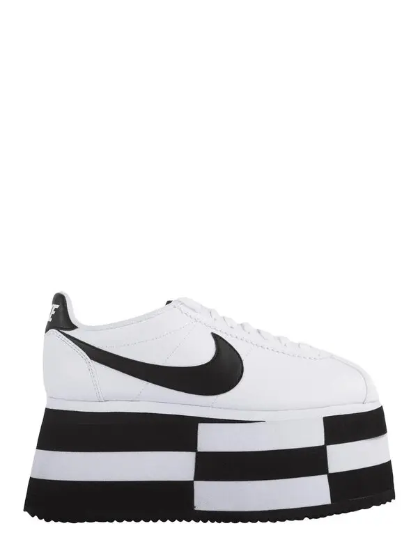 Nike Comme Des Garcons X Cortez Platform Sneakers - White