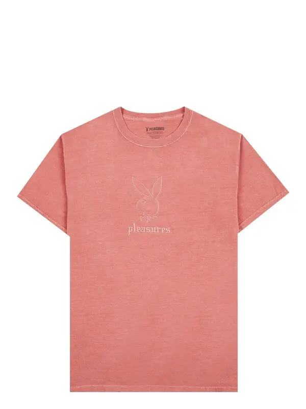 PLEASURES X Playboy Entertainment Pigment Dye T-shirt - Red