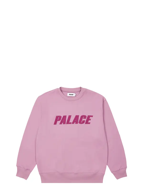 PALACE Iridescent Appliqué Crew 'ultra Mauve - Purple