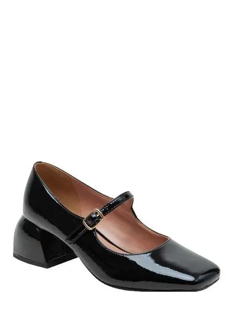Linea Paolo Monroe Block Heel Mary Jane - Black Patent