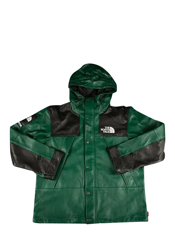 Supreme X The North Face Leather Mountain Parka - Green