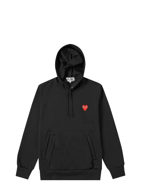 Play Comme Des Garcon Pull Over Hoodie - Black
