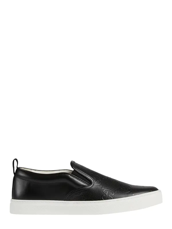 Gucci Gg Embossed Slip-on - Black