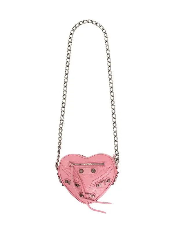 Balenciaga Cagole Heart Mini Shoulder Bag - Pink