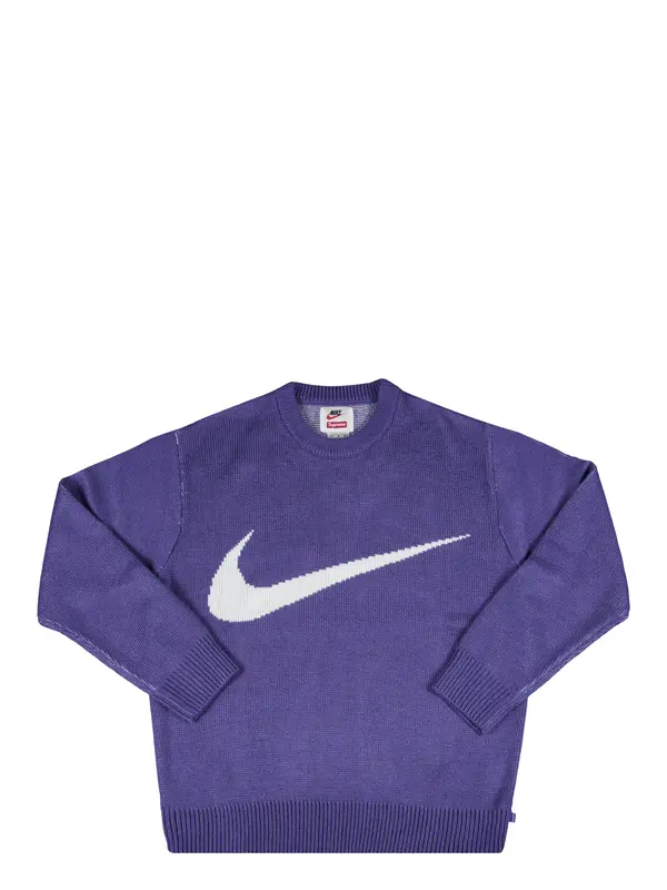 Supreme X Nike Swoosh Sweater - Purple