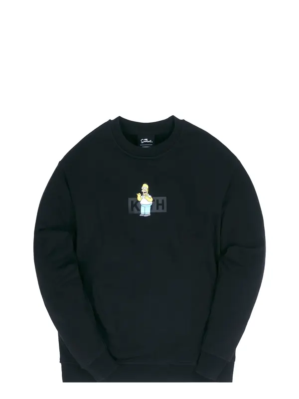 Kith For The Simpsons Homer Box Logo Crewneck - Black