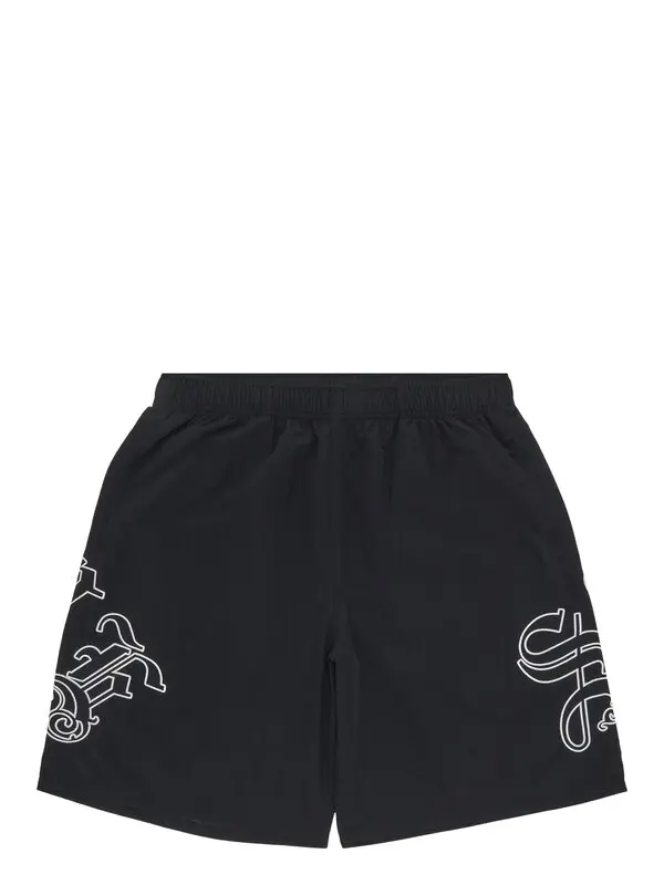 Supreme Old English Nylon Shorts - Black