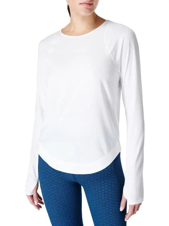 Sweaty Betty Breathe Easy Run Long Sleeve T-shirt - White