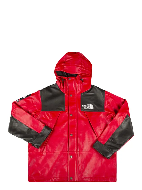 Supreme X The North Face Leather Mountain Parka - Red