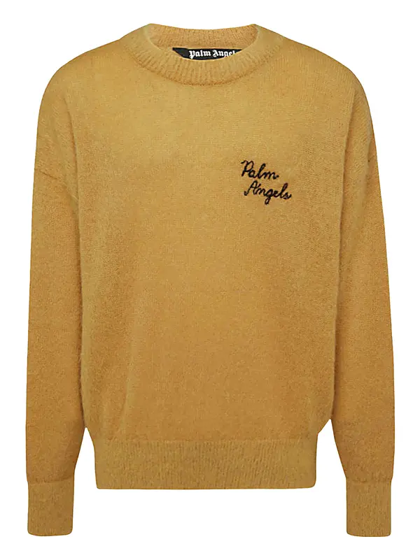Palm Angels The Palm Intarsia Sweater - Tan