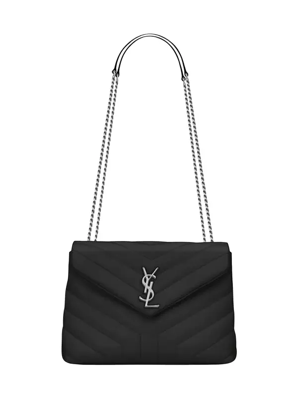 Saint Laurent Small Loulou Matelasse Shoulder Bag - Black