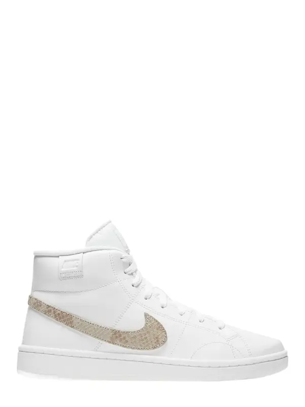 Nike Court Royale 2 Mid Sneakers With Snakeskin Swoosh - White