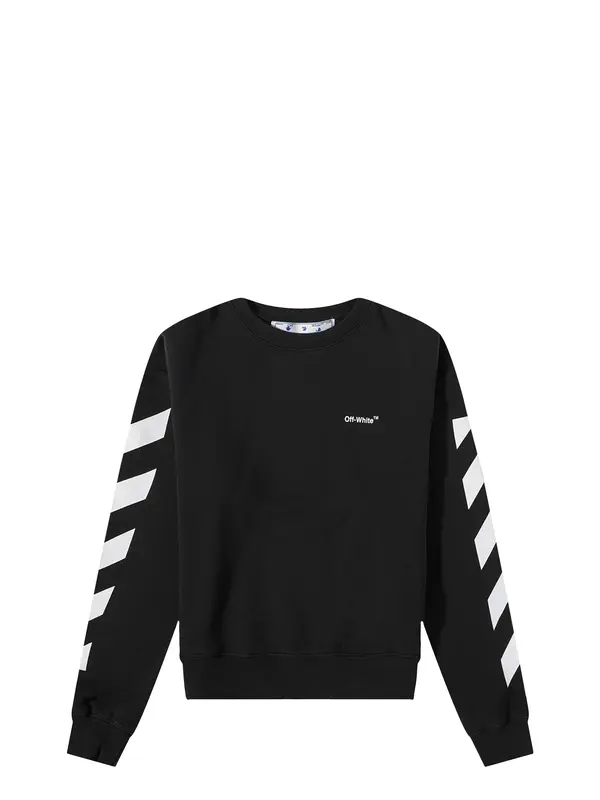 Off-White Diagonal Helvetica Oversized Sweatshirt - Black