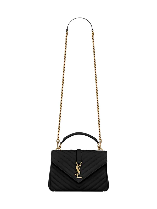 Saint Laurent Medium College Shoulder Bag - Black