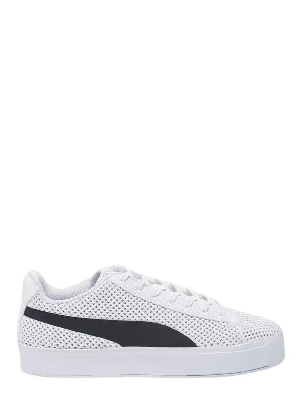 PUMA Daily Paper X Court Platform Knit Sneakers - White