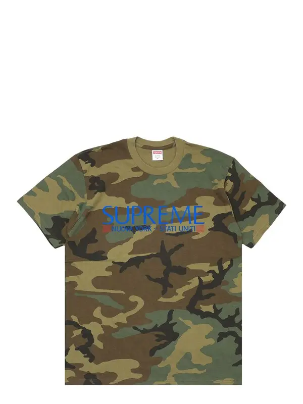 Supreme Nuova York Tee 'woodland Camo - Multicolor