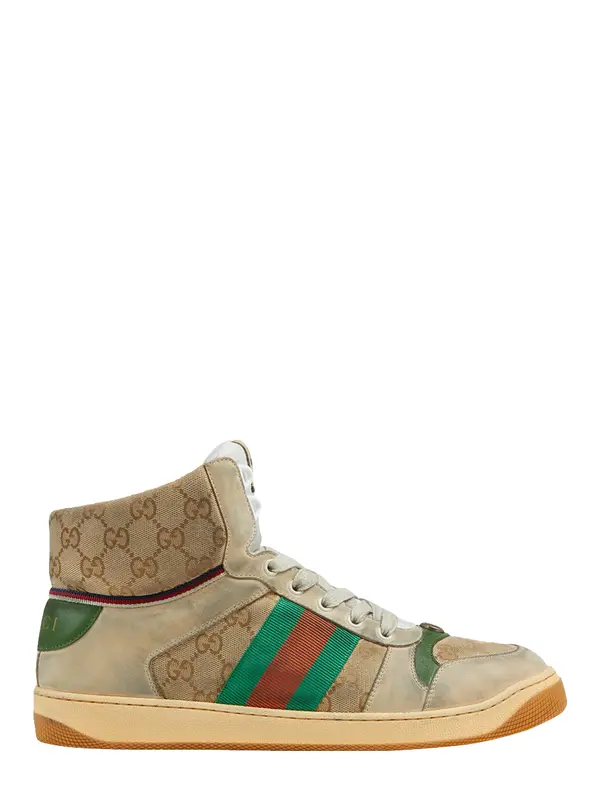 Gucci Screener Gg High-top Sneakers - Tan