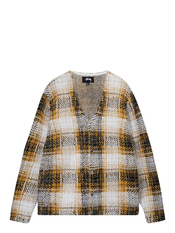 StÜssy Hairy Plaid Cardigan - Multicolor