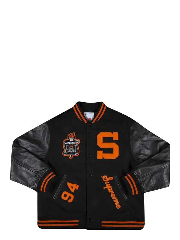 Supreme Team Varsity Jacket - Black
