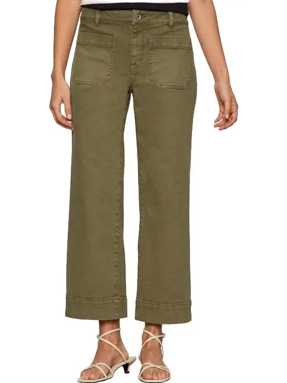 Sanctuary Marine Crop Denim Pants - Covert Green
