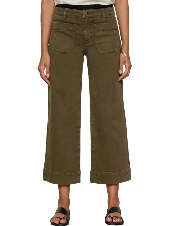 Sanctuary Marine Crop Denim Pants - Fatigue