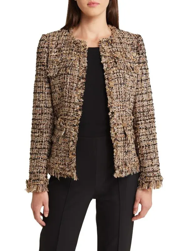 Kobi Halperin Lisa Bouclé Tweed Jacket - Gold
