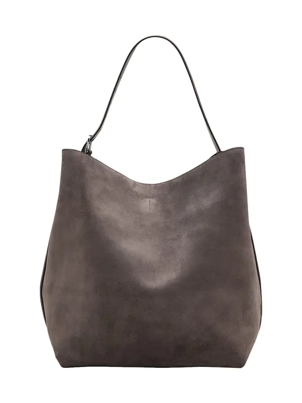 TOTEME Suede Tote Bag - Granite
