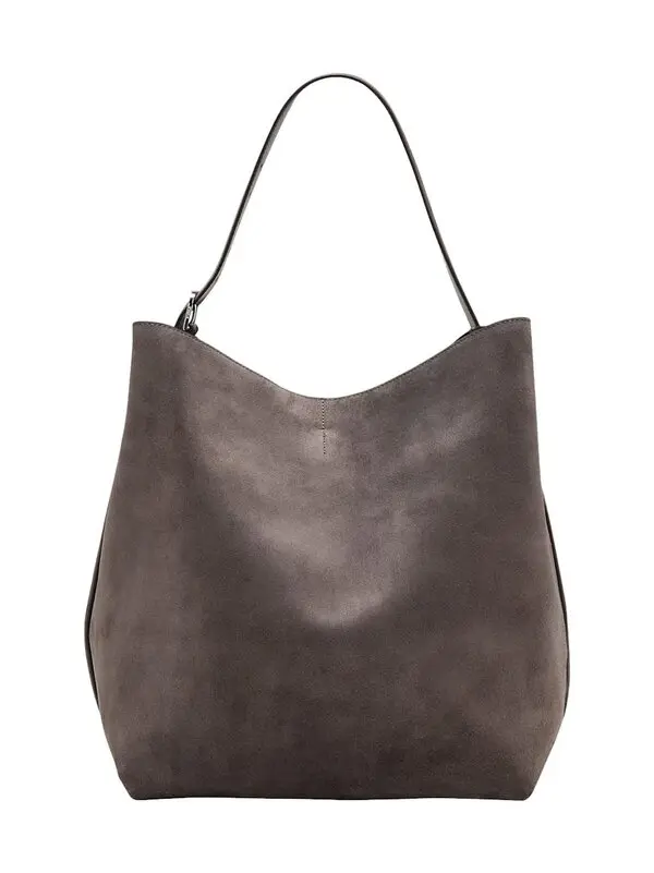 TOTEME Suede Tote Bag - Granite