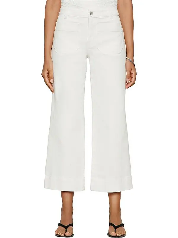 Sanctuary The Marine Cropped Wide Leg Pants - Bleached