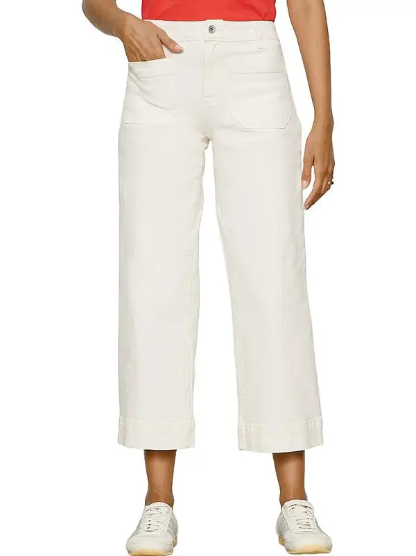 Sanctuary The Marine Cropped Wide Leg Pants - Pink Milk