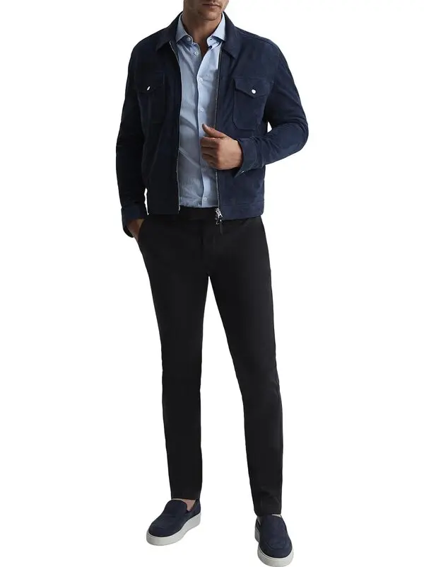REISS Eastbury Slim Fit Chino Pants - Navy