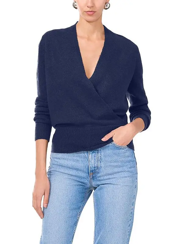 1.State Cross Front Long Sleeve Sweater - Classic Navy