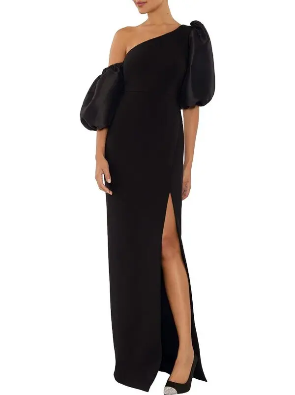 Likely Natasha One-shoulder Gown - Black
