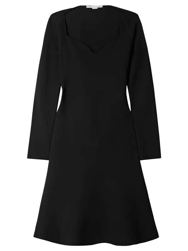 Stella McCartney Cady Flared Hem Dress - Black