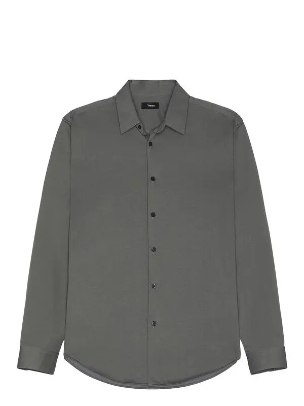 Theory Sylvain Structure Knit Shirt - Carbon