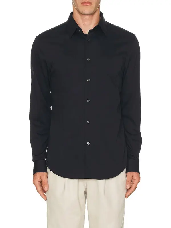 Theory Sylvain Structure Knit Shirt - Eclipse