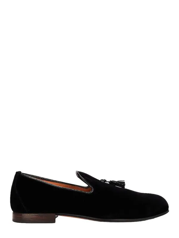 TOM FORD Velvet Loafer - Black