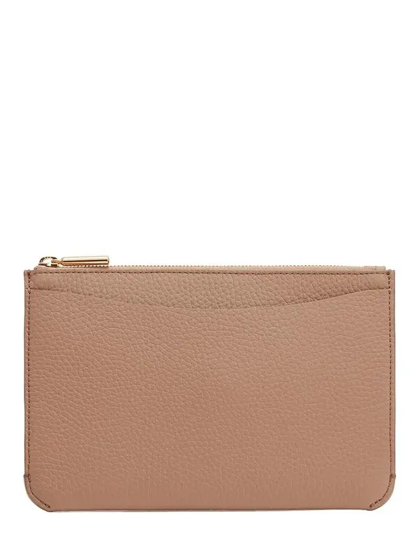Cuyana Italian Leather System Zipper Pouch - Cappuccino