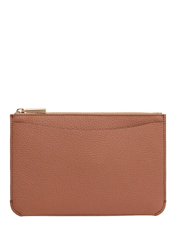 Cuyana Italian Leather System Zipper Pouch - Caramel