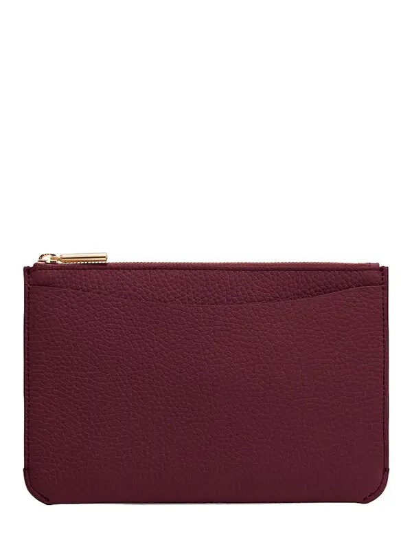 Cuyana Italian Leather System Zipper Pouch - Cherry