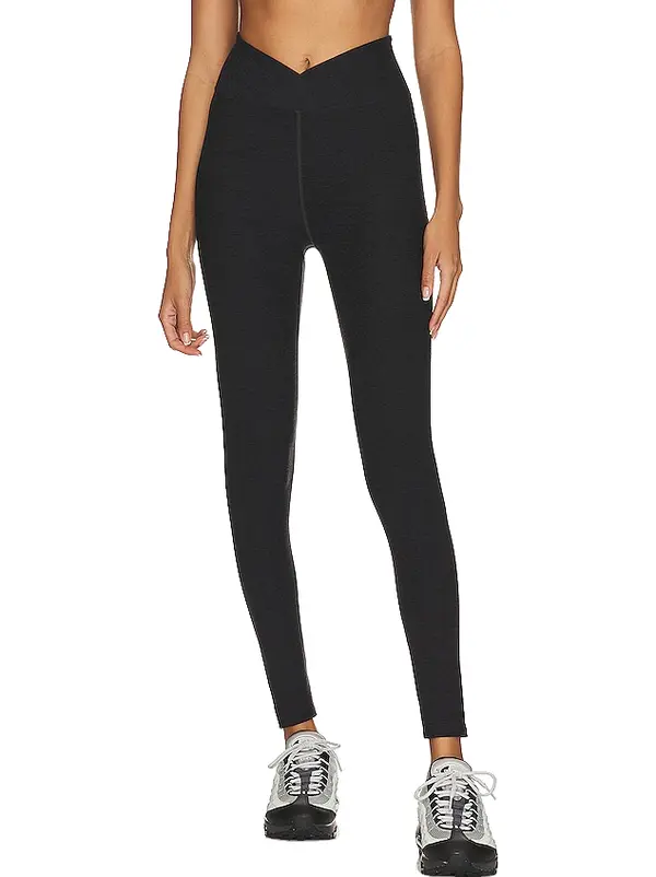 Year Of Ours Stretch Veronica Legging In Black - Heather Black